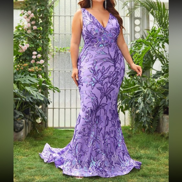 Dresses | Luxe Mermaid Hem Party Sequins Dress | Poshmark